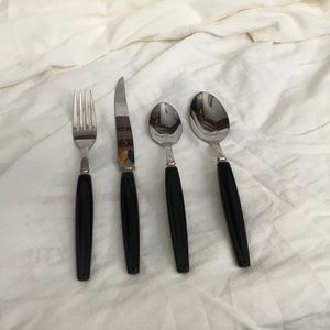 Washington Forge | Dining | Vtg Retro Black Plastic Handle Stainless ...